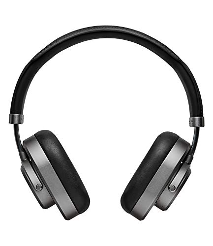 Master & Dynamic MW65 Active Noise-Cancelling (Anc) Wireless Headphones β Bluetooth Over-Ear Headphones with Mic β Gunmetal/ Black Leather