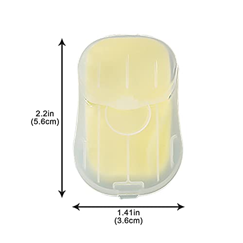 FUELEGO 50 Pieces Portable Soap Sheets Disposable Safe Water Soluble Hand Washing Bath Scented Soap Paper for Travel Outdoor Camping Hiking
