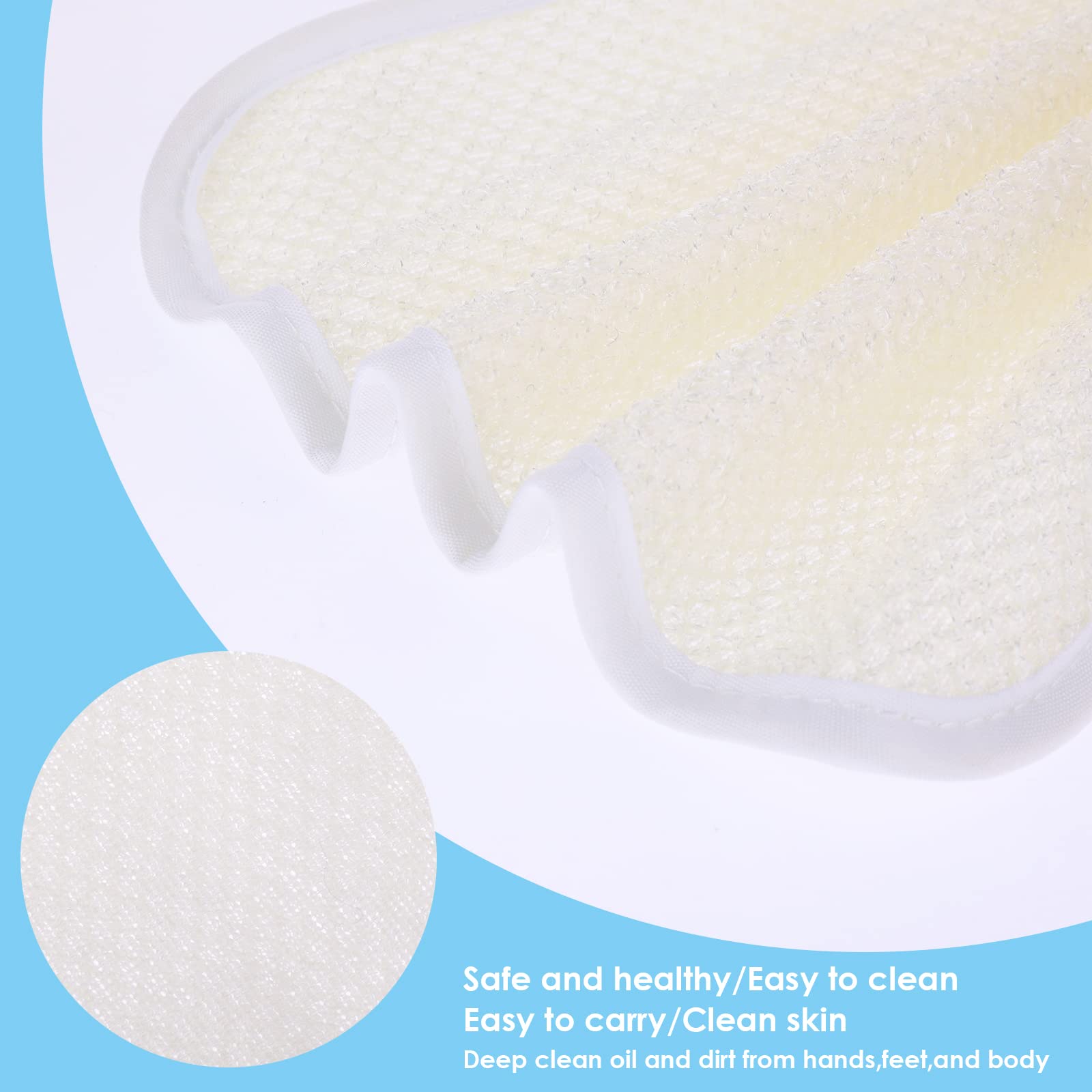 WLLHYF Exfoliang Face and Body Wash Cloths Towel Soft Weave Bath Cloth, 5 Pack Exfoliating Washcloths Dual-Sided Soft-Weave Bath Cloth Towel for Body Shower for Men and Women