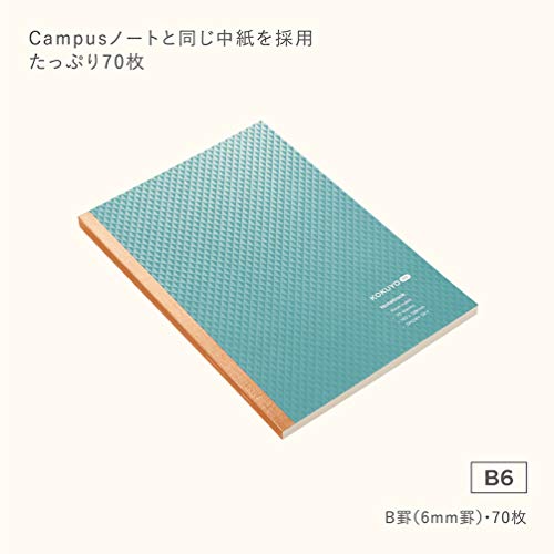 KOKUYO Me Notebook, B 6mm Ruled, B6, 70 Sheets, 26 Lines, Smoky Sky, Japan Import (KME-NB668GB)