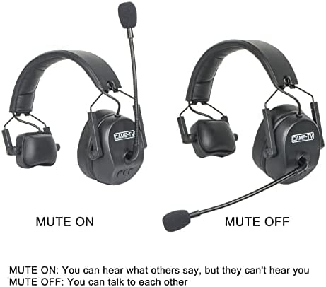 Came-TV Kuminik8 Wireless Intercom Headset Full Duplex Distance up to 1500ft (450 Meters) with Hardcase Single Ear (5-Pack)