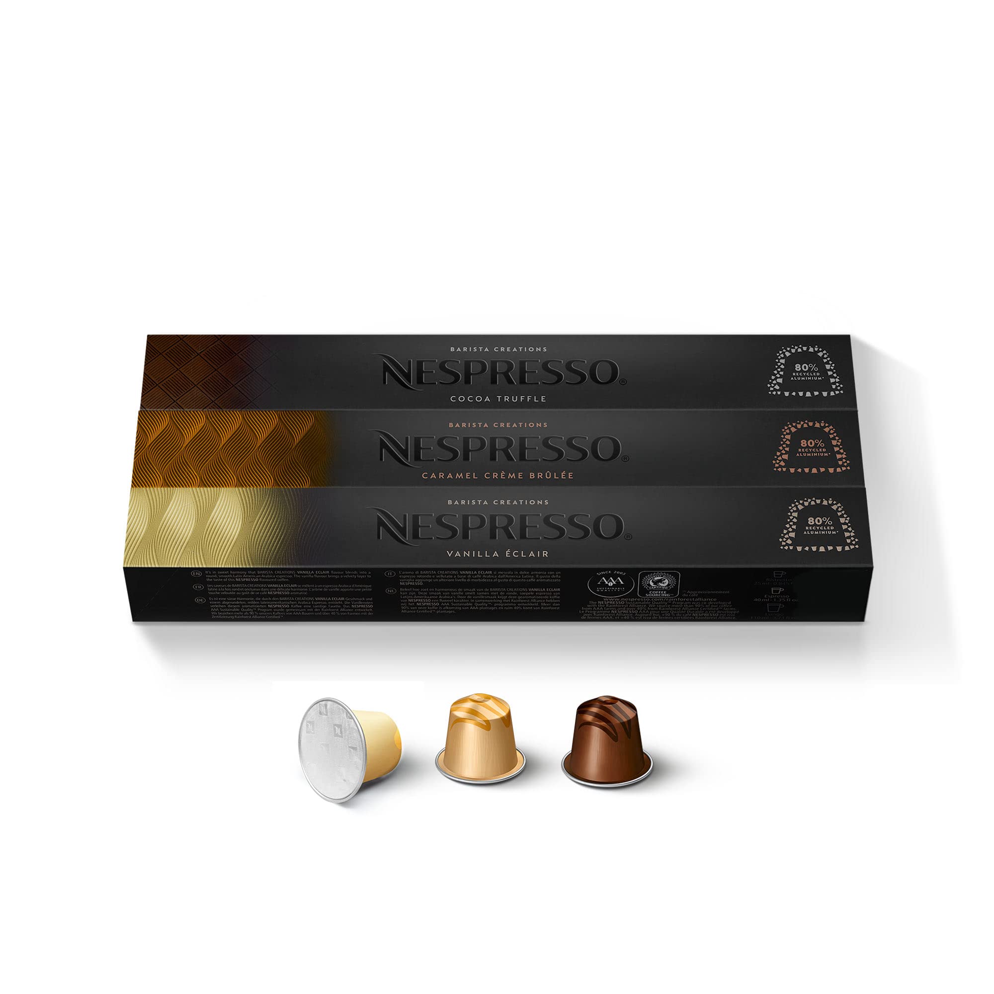 Nespresso Capsules OriginalLine, Barista Flavored Pack, Mild Roast, 30 Count Espresso Coffee Pods, Brews 1.35 Ounce (ORIGINALLINE ONLY)
