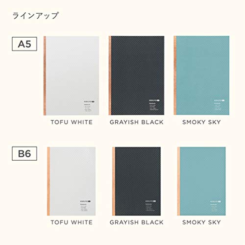 KOKUYO Me Notebook, B 6mm Ruled, B6, 70 Sheets, 26 Lines, Smoky Sky, Japan Import (KME-NB668GB)