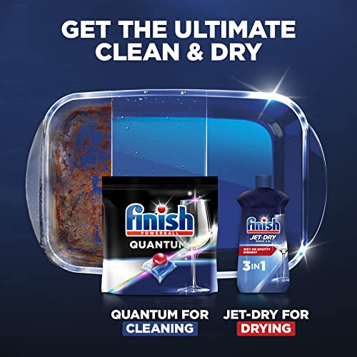 Finish - Quantum - 64ct - Dishwasher Detergent - Powerball - Ultimate Clean & Shine - Dishwashing Tablets - Dish Tabs