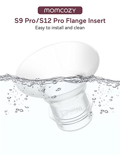 Momcozy Flange Insert 19mm Compatible with Momcozy S9 Pro/S12 Pro. Original S9 Pro/S12 Pro Breast Pump Replacement Accessories, 1PC (19mm)