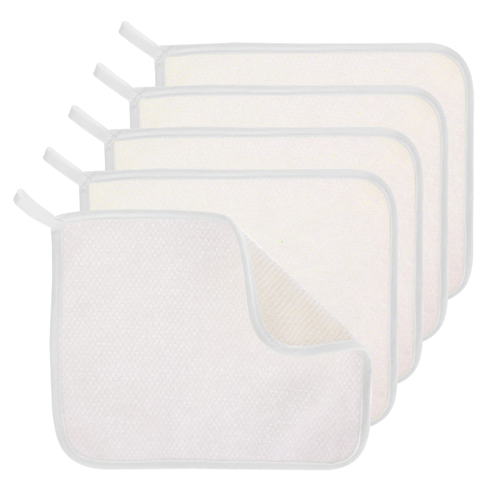 WLLHYF Exfoliang Face and Body Wash Cloths Towel Soft Weave Bath Cloth, 5 Pack Exfoliating Washcloths Dual-Sided Soft-Weave Bath Cloth Towel for Body Shower for Men and Women