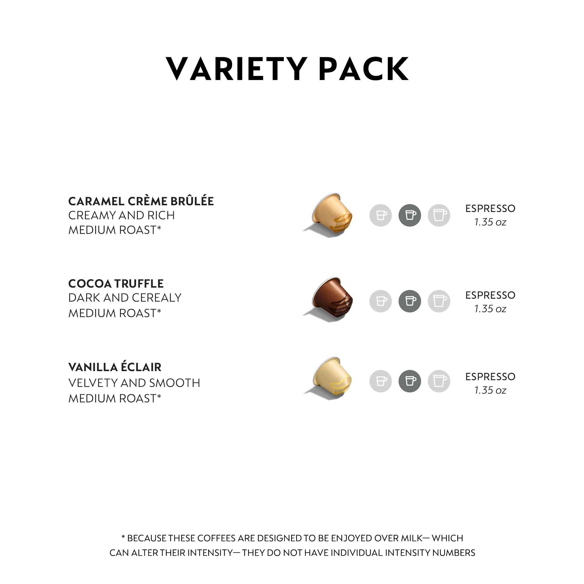 Nespresso Capsules OriginalLine, Barista Flavored Pack, Mild Roast, 30 Count Espresso Coffee Pods, Brews 1.35 Ounce (ORIGINALLINE ONLY)