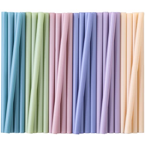 100 Pcs Jumbo Smoothie Straws, Disposable Wide Plastic Drinking Straws, Colorful Plastic Straws for Milkshakes, Smoothies, Boba, Bubble Tea, Ice Coffee - 8.5"L, 0.4" D