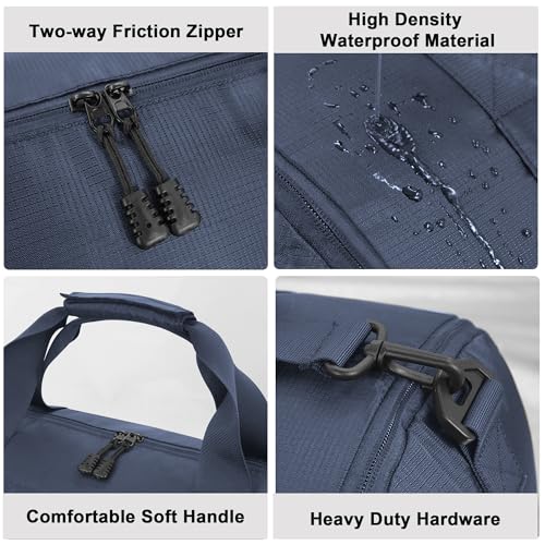 Densata Travel Duffle Bag, 80L Sports Gym Bag Expandable Duffle Backpack Weekender Overnight Bag Carry on Bag