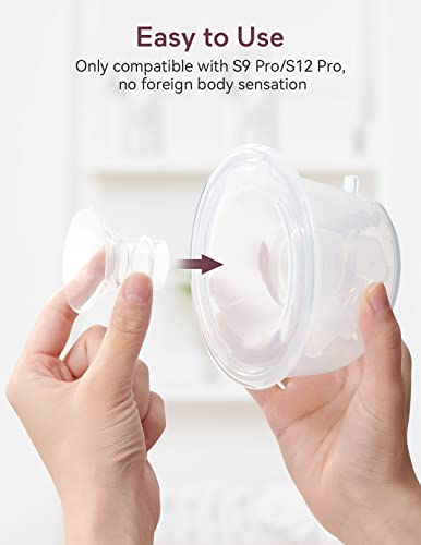 Momcozy Flange Insert 19mm Compatible with Momcozy S9 Pro/S12 Pro. Original S9 Pro/S12 Pro Breast Pump Replacement Accessories, 1PC (19mm)