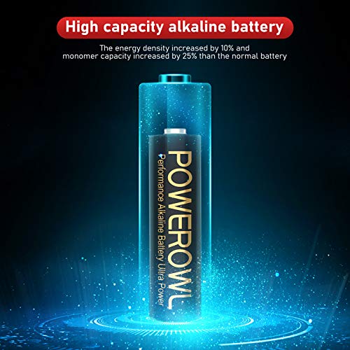 POWEROWL Alkaline AAA Batteries 24 Pack & LR44 Batteries 40 Pack