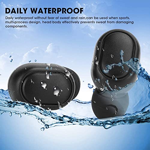 BD&M Wireless Bluetooth Earbuds, HiFi Digital LED Display Stereo Headphones, Waterproof Ear Buds, Hands-Free Calls for Sports, Home, Work, Running