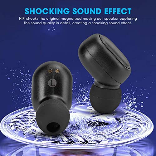 BD&M Wireless Bluetooth Earbuds, HiFi Digital LED Display Stereo Headphones, Waterproof Ear Buds, Hands-Free Calls for Sports, Home, Work, Running