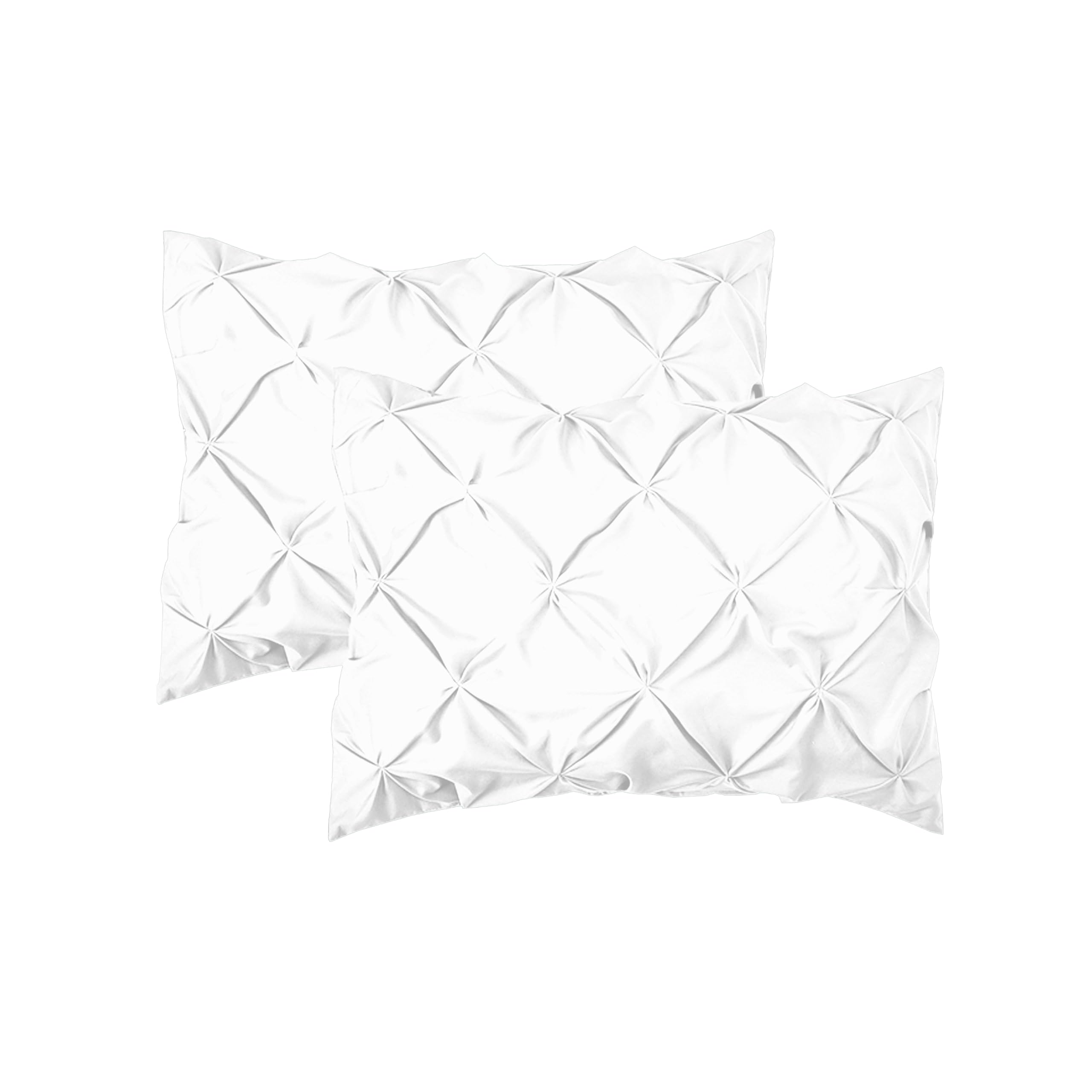 Elegant Comfort 8-Piece Pinch Pleated Comforter Set - All Season Complete Bed in a Bag, Includes 4pc Smart Sheet Set, Bed Skirt, Comforter, Matching Pillowcases and Shams, Full/Queen, White