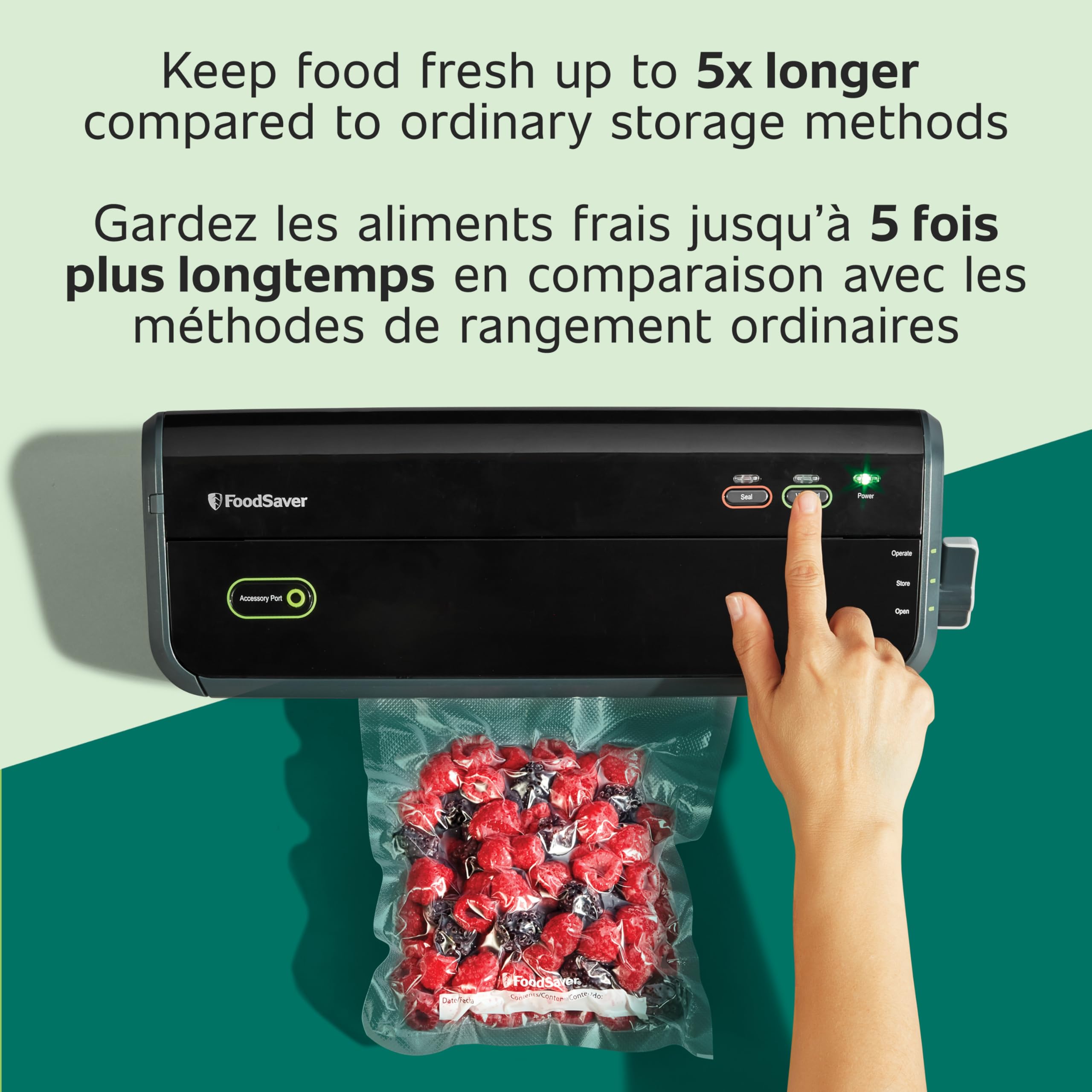 FoodSaver 1-Gallon Precut Vacuum Seal Bags with BPA-Free Multilayer Construction for Food Preservation & Sous Vide, 13 Count - FSFSBF0316-000,Clear