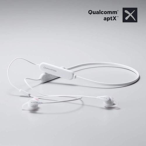 Phiaton BT 120 NC Qualcomm Bluetooth Wireless Active Noise Cancelling Earbuds β Neckband Headphones with Inline Control and Microphones, BT Earphones with Noise Cancellation and IPX4 Water Resistant