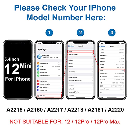 MMOBIEL SIM Card Tray Compatible with iPhone 12 Mini – SIM Slot Tray Holder – SIM Holder Replacement – Incl. SIM Card Removal Tool and Waterproof Rubber Seal Ring - Black