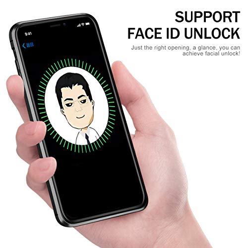 ESTPEAK Compatible with iPhone 12 Mini Magnetic Case,Anti Peep Magnetic Double-Sided Privacy Screen Protector Clear Back Metal Bumper Anti-Peep Phone Cases Cover Compatible with iPhone 12 Mini