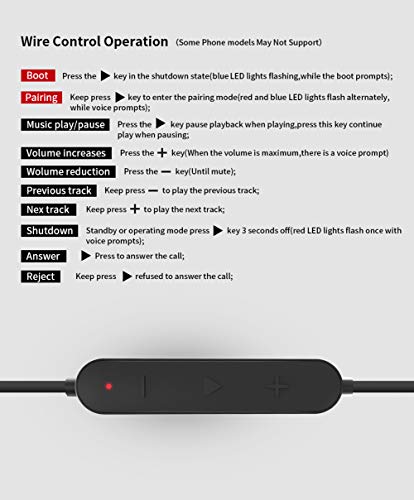 KZ Bluetooth in-Ear Headphones Detachable Cables with 2 Pins and Microphone Replacement for KZ ZSN/ZSN PRO/ZSX/ AS12/ AS16/ ZS10 PRO
