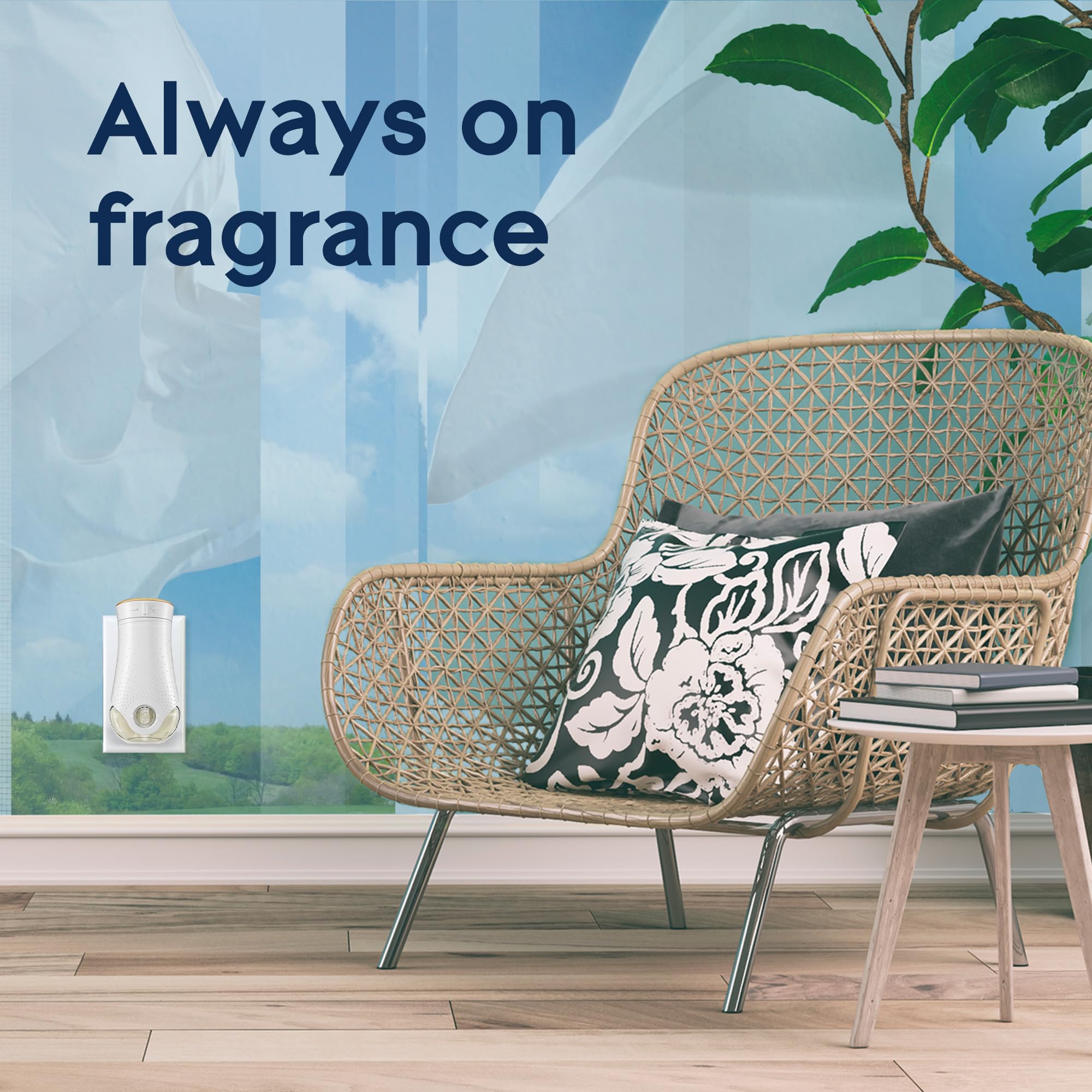 Glade PlugIns Refills Air Freshener Starter Kit, Scented and Essential Oils for Home and Bathroom, Clean Linen, 4.02 Fl Oz, 2 Warmers + 6 Refills