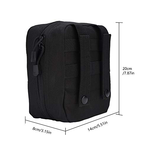 OKJHFD First Aid Kit, First Aid Medical Bag, Multi Pocket Lightweight Med Bag for Outdoor Activities(Black)
