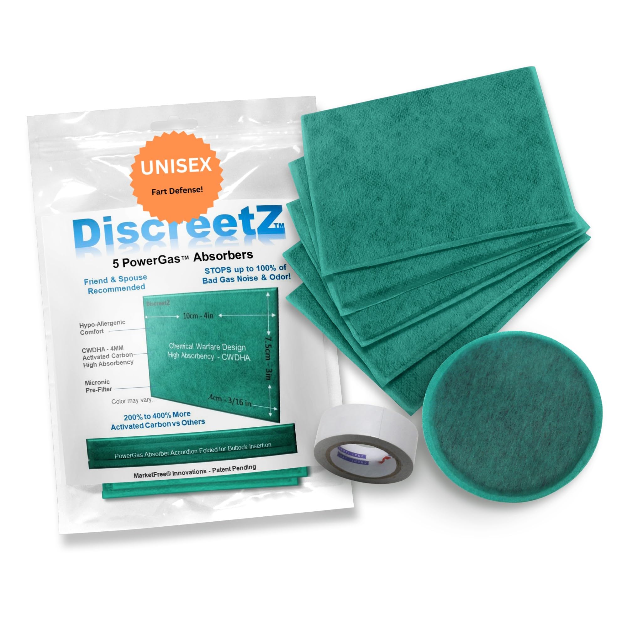 Gas Relief for Adults, Ends Odor & Sound, Flatulence Charcoal Underwear Helper. Flatulence Gas Relief Pads. Gas Relief: Absorber, Deodorizer, Neutralizer, Filter, Gas and Bloating Relief P-5