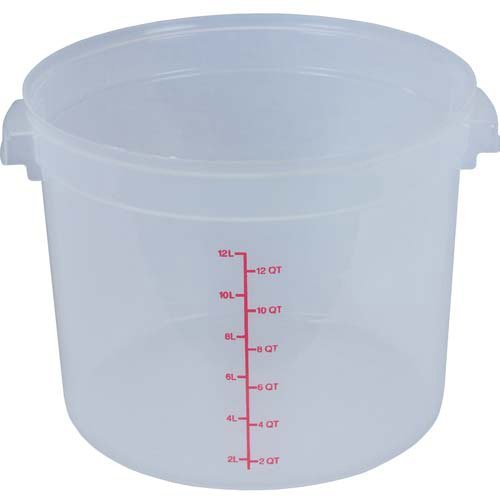 Value Series H1601200-CR Food Storage Container - Round, 16 Qt. Capacity, Transparent