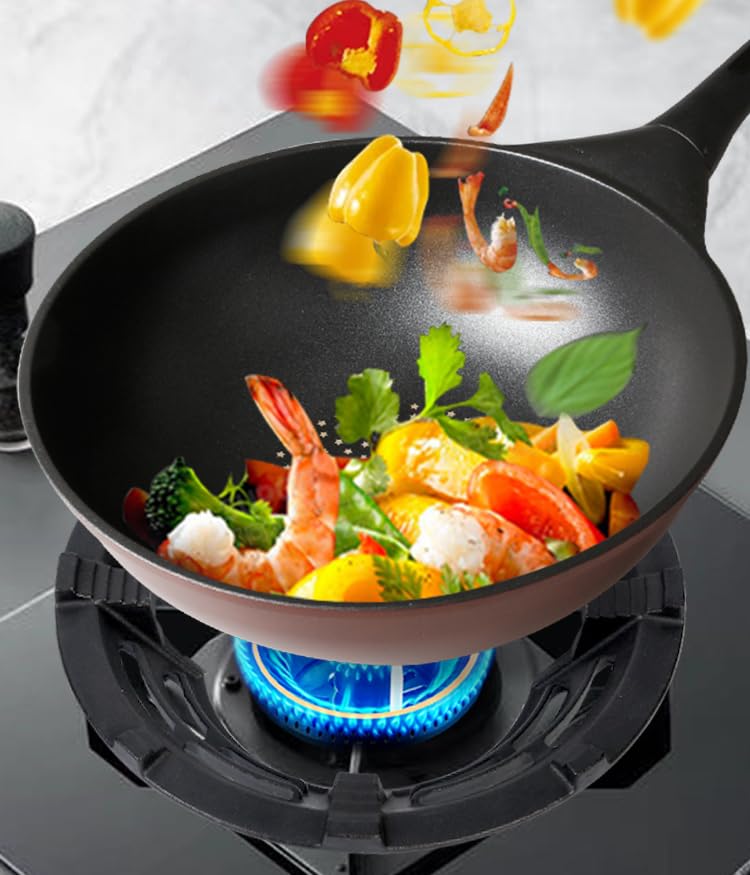IEUYO Cast Iron Wok Support Ring Burner Ring for Gas Stove Rack Pot Holder Anti-skid Time-saving and Energy-saving for 5 claws racks or grates
