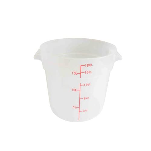 Value Series H1601200-CR Food Storage Container - Round, 16 Qt. Capacity, Transparent