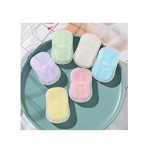 Portable Soap Sheets for Hand Washing, Disposable Water Soluble Hand Washing Bath Scented Paper Soap Foaming Paper Soap Mini Portable Travel Soap for Outdoor, Camping Hiking, 50 Pieces