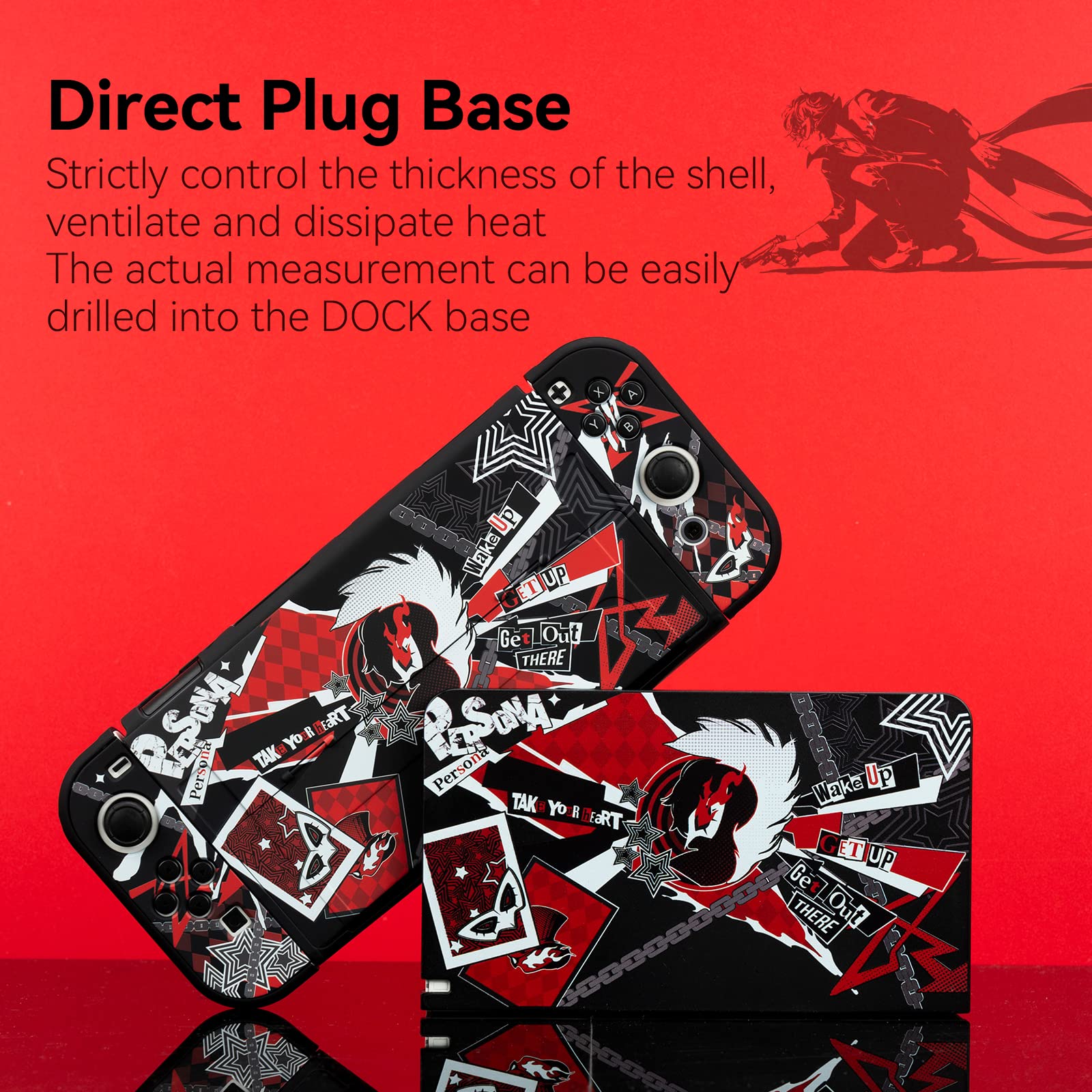 YOCORE Faceplate Skin Cover for Switch Charging Dock, Anti-Scratch Hard Slim Sleeve Pad for Switch Dock, DIY Replacement Housing Shell for Switch Dock-P5