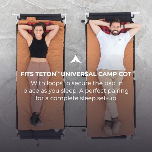 TETON Sports Adventurer Camp Pad; Sleeping Pad for Car Camping Brown, Adventurer/75" x 24" x 2"