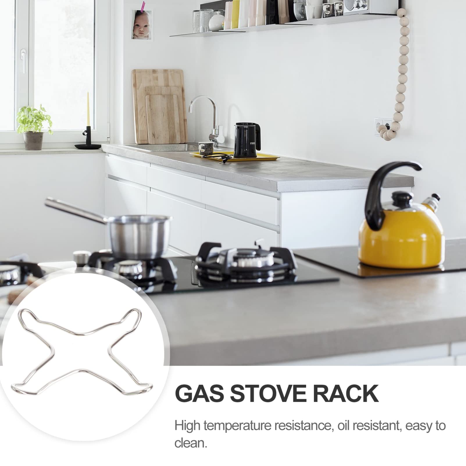Stove Cooking Rack Kitchen Rack Stainless Steel Saucepan Stove Ring for Wok Kitchen Steam Rack Anti-scalding Wok Rack Stove Pan Stand Milk Pot Grate Burner Grate Cast Boiler Gas