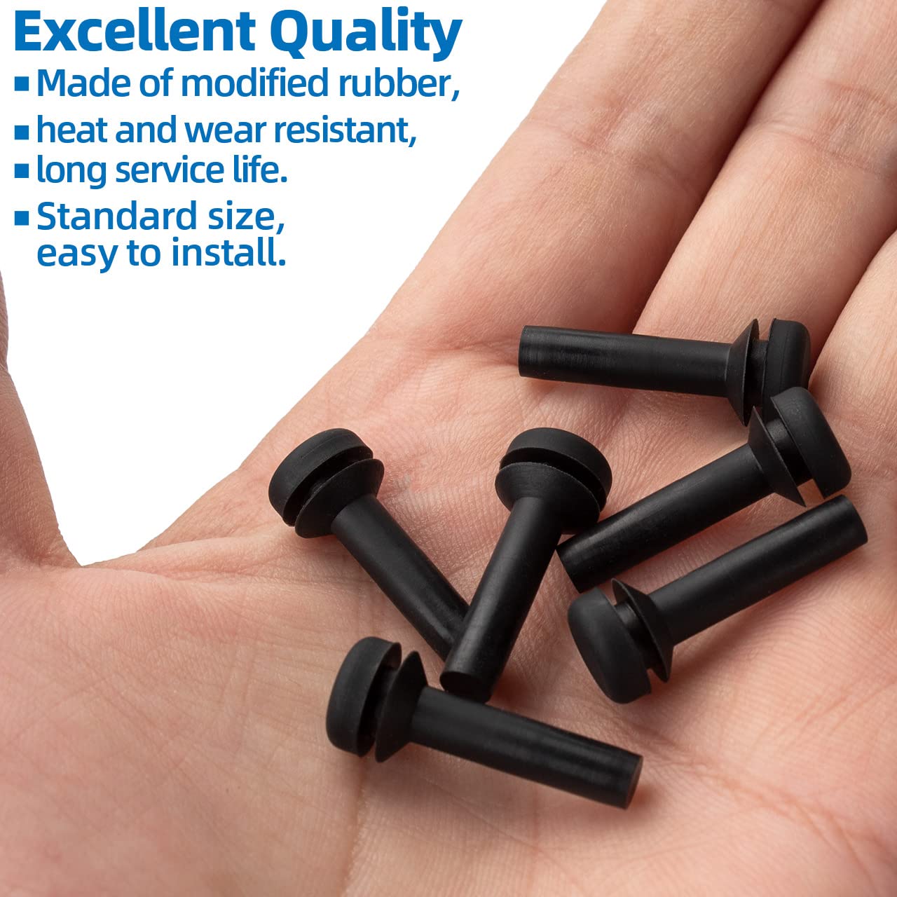 WB02X24790 Grate Rubber Feet Replacement for GE Gas Stove Top Range Burner Grate Foot Rubber Pads Stove Parts Rubber Grate Bumpers Stove Cooktop Grate Foot - 6 Pack