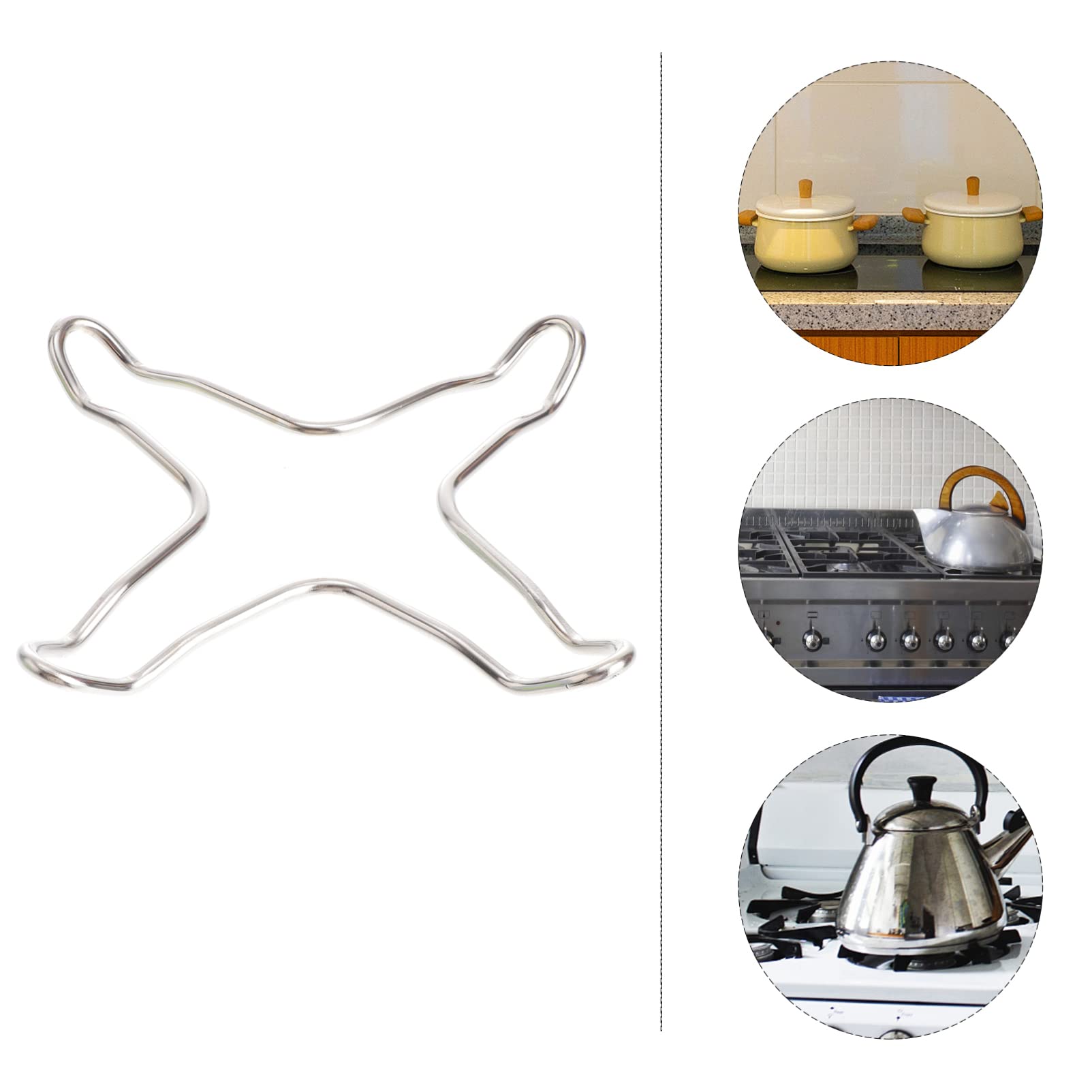 Stove Cooking Rack Kitchen Rack Stainless Steel Saucepan Stove Ring for Wok Kitchen Steam Rack Anti-scalding Wok Rack Stove Pan Stand Milk Pot Grate Burner Grate Cast Boiler Gas