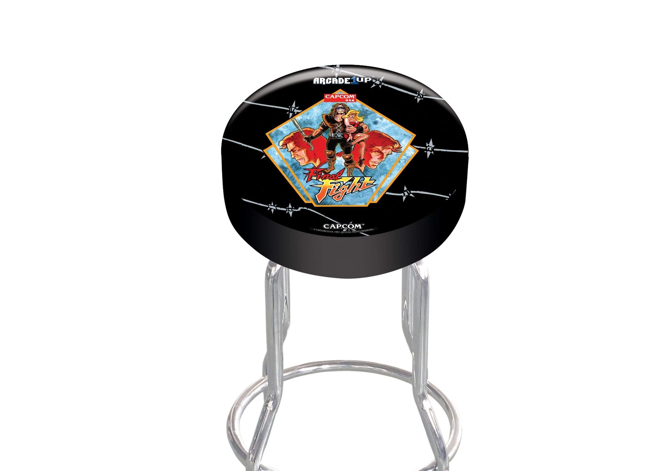 Arcade1Up Final Fight Adjustable Stool, 21.5" to 29.5" - Electronic Games