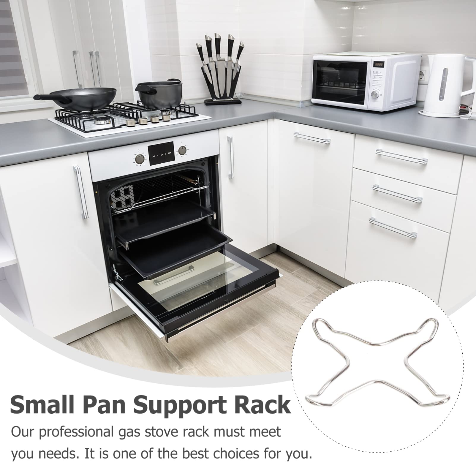 Stove Cooking Rack Kitchen Rack Stainless Steel Saucepan Stove Ring for Wok Kitchen Steam Rack Anti-scalding Wok Rack Stove Pan Stand Milk Pot Grate Burner Grate Cast Boiler Gas