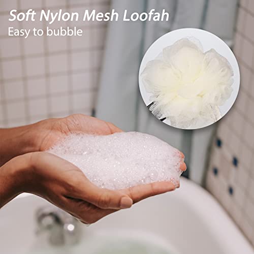IMAVO Shower Body Brush,Dual-Sided Bath Brush with Bristles and Loofah,Long Handle Back Scrubber for Shower,Anti Slip Back Washer for Skin Exfoliating,Suitable for Wet or Dry Brushing(Blue)
