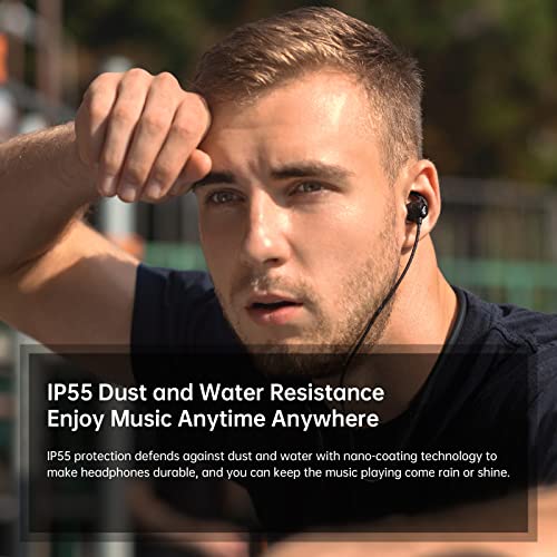 Edifier Bluetooth Wireless Active Noise Cancelling Earbuds β Neckband Headphones 13Hrs Playtime,IP55 Waterproof Stereo Earphones for Gym Running Compatible with iPhone and Android,W280NB Black