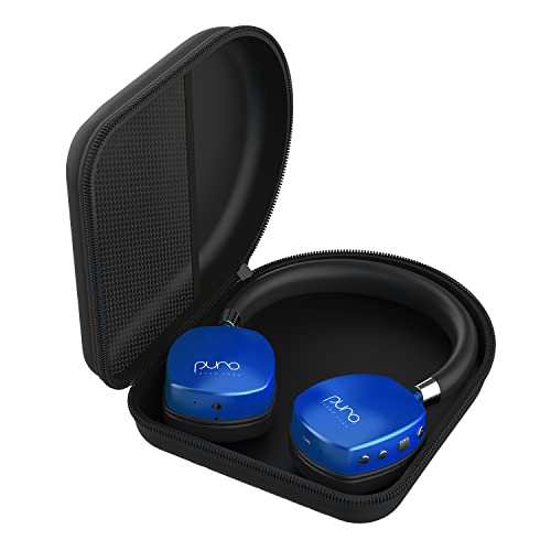 Puro Sound Labs PuroQuiets Volume Limited On-Ear Active Noise Cancelling Bluetooth Headphones β Lightweight Headphones for Kids with Built-in Microphone β Safer Sound Studio-Grade Quality (Dark Blue)