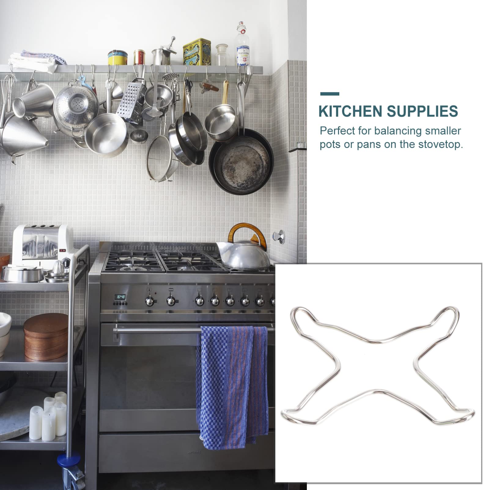 Stove Cooking Rack Kitchen Rack Stainless Steel Saucepan Stove Ring for Wok Kitchen Steam Rack Anti-scalding Wok Rack Stove Pan Stand Milk Pot Grate Burner Grate Cast Boiler Gas