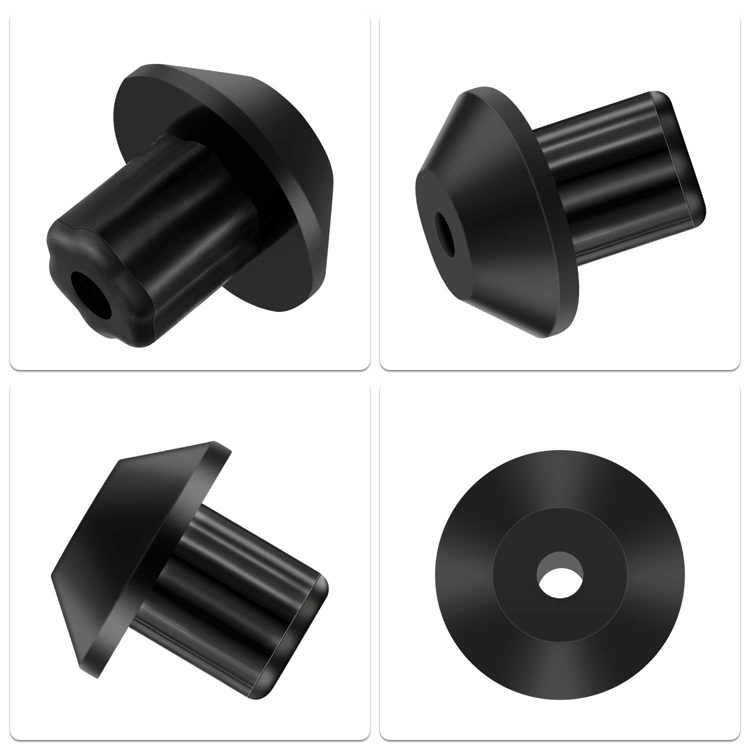 48 Pieces Rubber Grate Feet Rubber Foot Replacements Compatible with GE WB2K101 Gas Range Burner Grate, Replace Part Number WB02T10461, AP2622260, PS241358