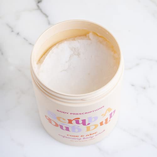 Body Prescriptions Exfoliating Body Scrub โ Body Cleanser for Nourished, Ultra-Smooth Skin, Rose and Aloe