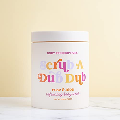 Body Prescriptions Exfoliating Body Scrub โ Body Cleanser for Nourished, Ultra-Smooth Skin, Rose and Aloe