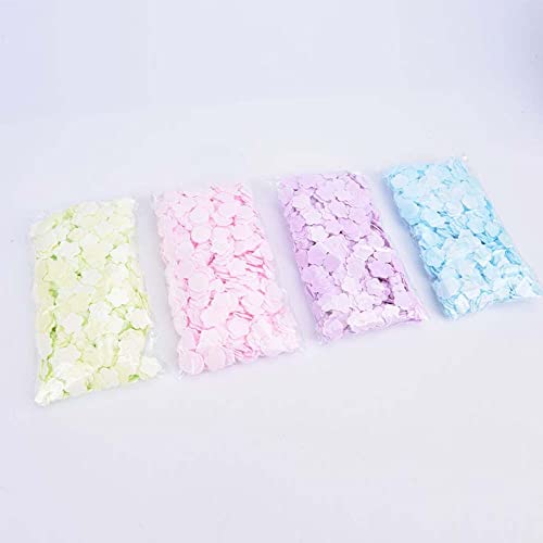Mini Portable Travel Soap Paper Sheets,Flower Shape Disposable Paper Soap Flakes, Cleaning Washing Hand Toiletry Paper Soap Sheets(100pcs,blue)