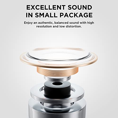 1MORE ComfoBuds Mini Hybrid Active Noise Cancelling Earbuds, in-Ear Headphones with Stereo Sound, Bluetooth 5.2 Headset with 4 Mics, Clear Calls, Wireless Charging, Soothing Sound, Waterproof, Black