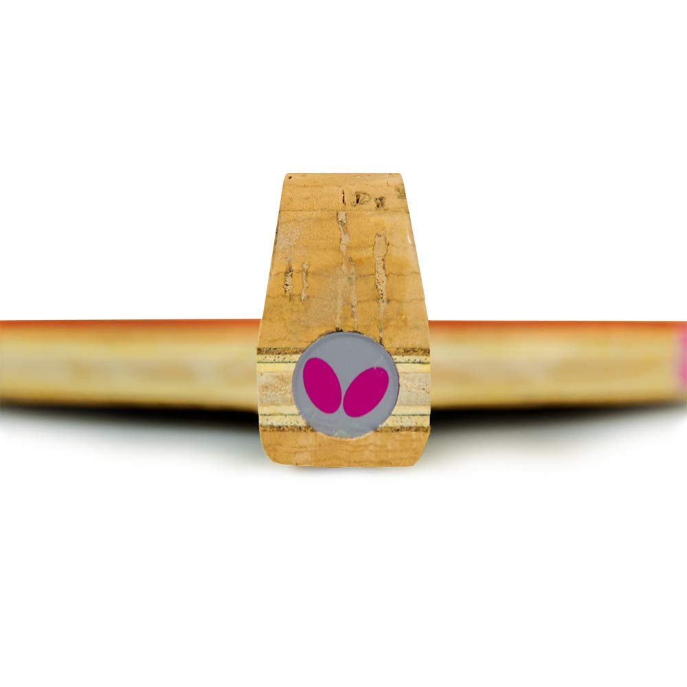 Butterfly Nakama P5 Japanese Penhold Table Tennis Racket | Nakama Series | Outstanding Control with Reliable Speed and Spin | Recommended for Beginning Level Players, red
