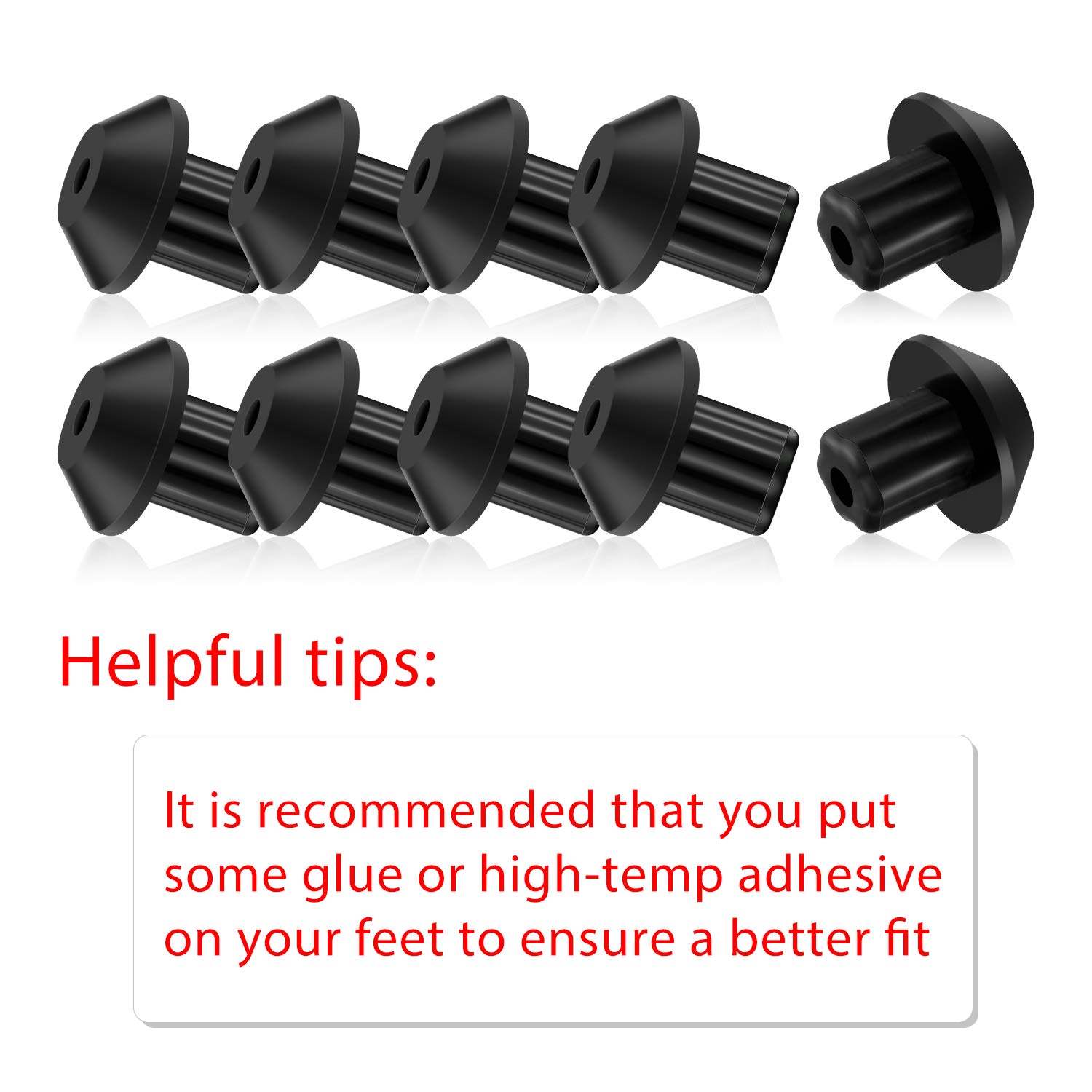 48 Pieces Rubber Grate Feet Rubber Foot Replacements Compatible with GE WB2K101 Gas Range Burner Grate, Replace Part Number WB02T10461, AP2622260, PS241358