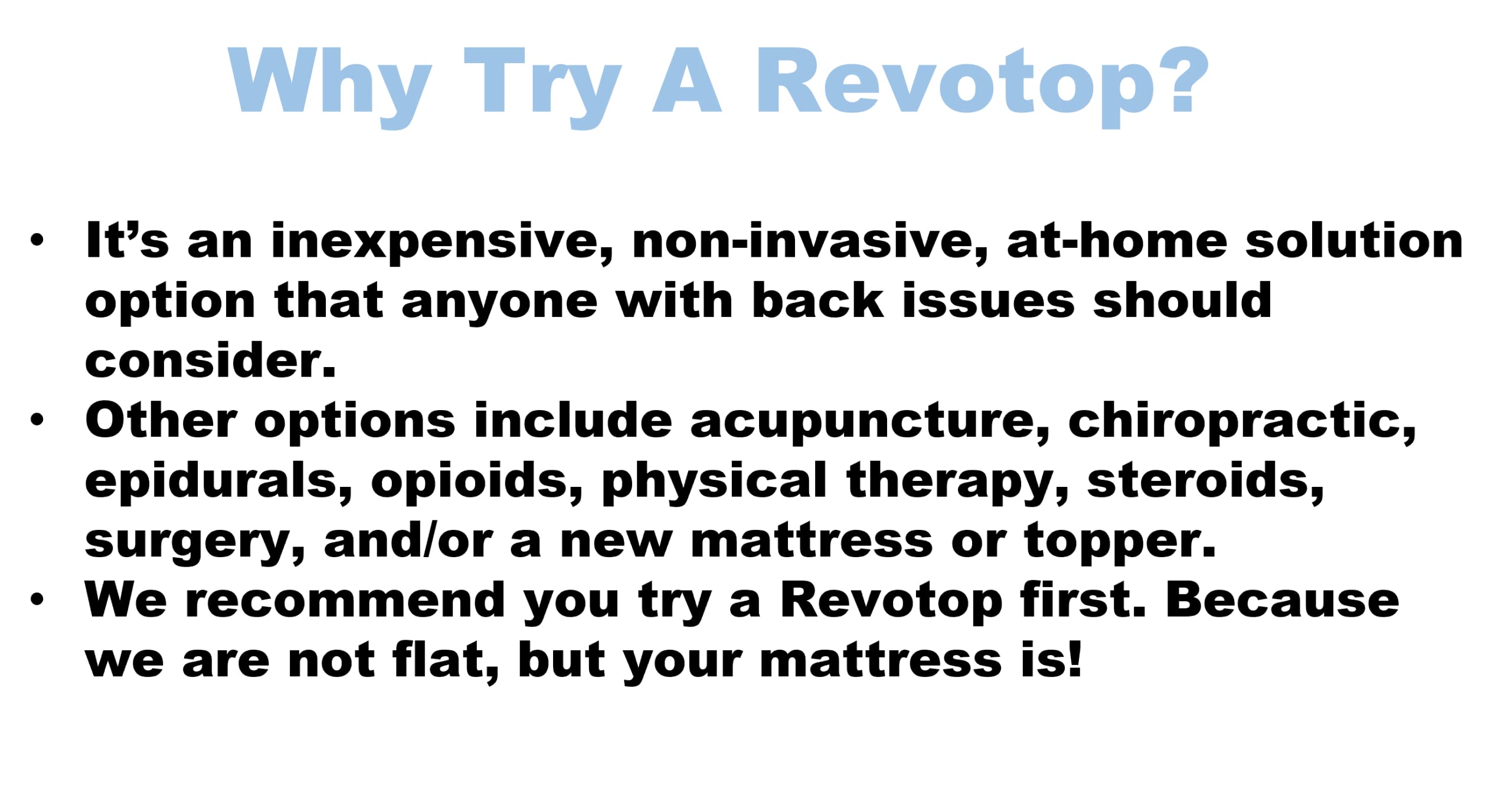 Revotop Mattress Topper for Back Pain (Small)