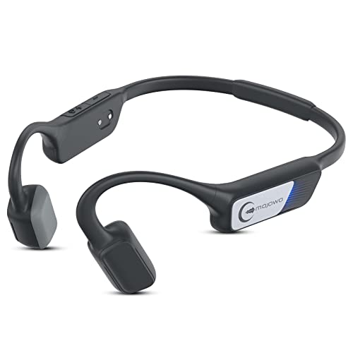 Mojawa Wireless Bone Conduction Headphones - Bluetooth Open-Ear Headphones w/Mic,Premium Sound Quality,34.5g, Noise Cancellation, 8h Long Battery Life, IP67 Waterproof, Headset for Running/Cycling